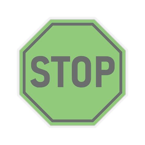 Green Stop Sign Sticker Funny Laptop Sticker Mixed Signal Traffic