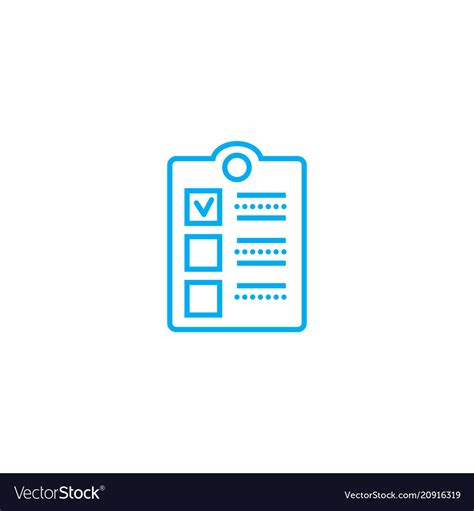 Employee Survey Linear Icon Concept Royalty Free Vector