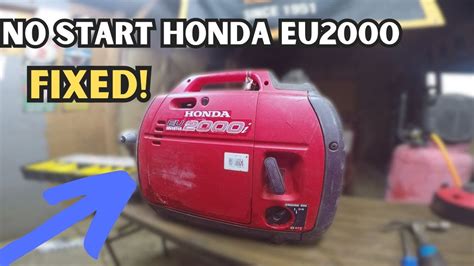Honda EU2000i Won't Start FIXED! Easy Generator Repair Solution. - YouTube