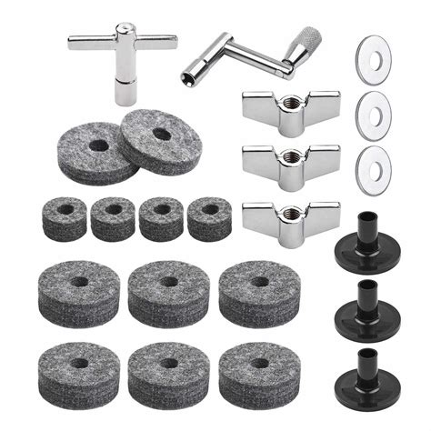 Best Seller 23pcs Cymbal Replacement Accessories Drum Parts With Cymbal Stand Felts Drum Cymbal