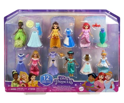 Disney Princess Animated Mini Dolls With Removable Fashions And Box