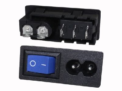 C8 AC Power Socket Switch KLS Connector