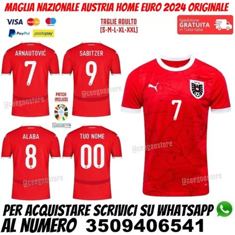 Maglia Austria Nazionale Austriaca Europei 2024 Arnautovic Sabitzer