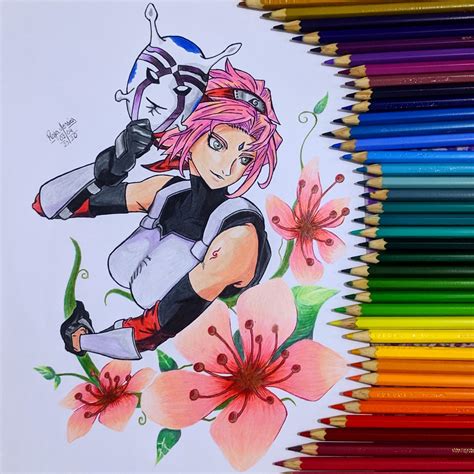 Sakura Haruno Anbu Personagem De Naruto Feito Por Rafaelrabisca
