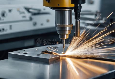 Processing A Metal Workpiece On A Cnc Milling Machine Working In A