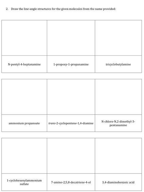 Draw The Line Angle Structures For The Given