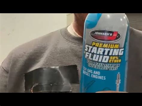Ether starting fluid for use on gas and diesel engines - YouTube