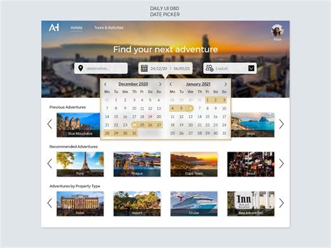 Daily UI 080 Date Picker By Ryan Schroder On Dribbble