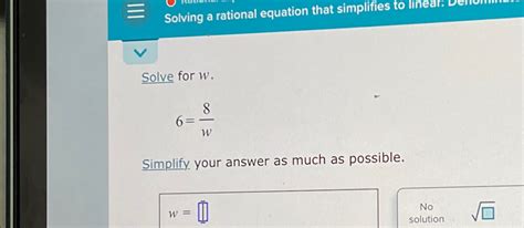 Solved Solving a rational equation that simplifies to | Chegg.com