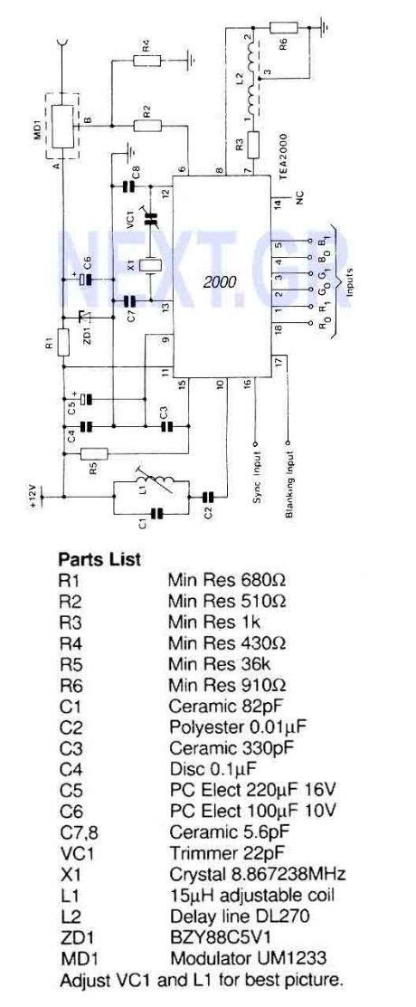 Pal Colour Encoder Tea2000 V1 Other Circuit Electrical Equipment Circuit Circuit Diagram