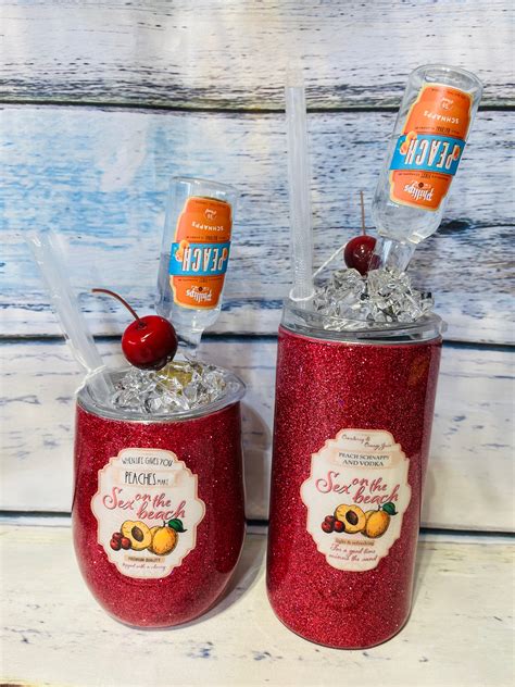 When Life Give You Peaches Make Sex On The Beach Topper Glitter Epoxy