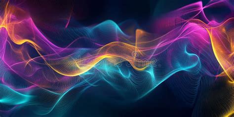 A Dynamic Colorful Abstract Background Featuring Laser Light Waveforms The Pulsing High