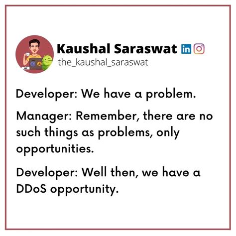 kaushal saraswat on linkedin ddos opportunity