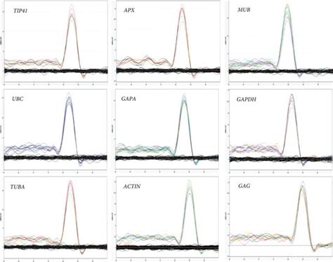 Melt Curves Generated From Each Reference Gene And Target Gene Actin