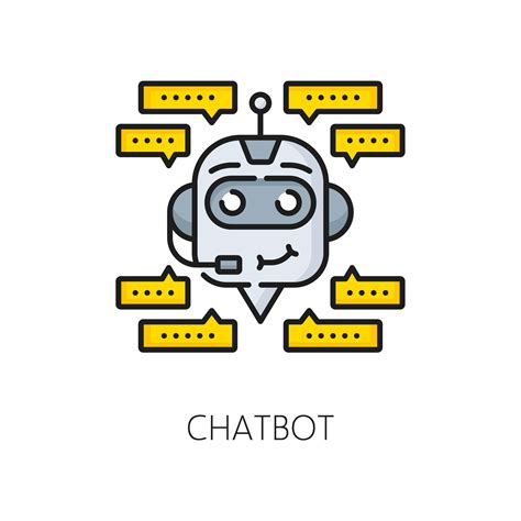Artificial Intelligence Chatbot Line Color Icon 42055928 Vector Art At Vecteezy