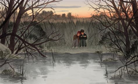 Monlopolo Original Highres 2girls Androgynous Bare Tree Cattail