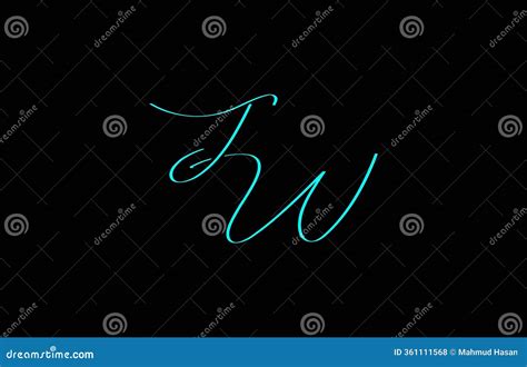 Elegant Calligraphy Of Cursive JW Logo Vector Illustration CartoonDealer Com