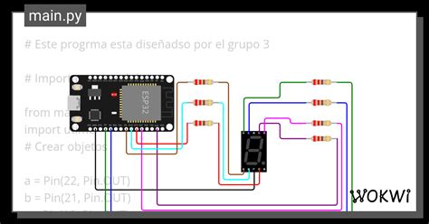 Montaje Taller 7 Segmentos Wokwi Esp32 Stm32 Arduino Simulator