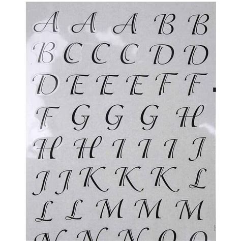Fancy Script Letter Stencils