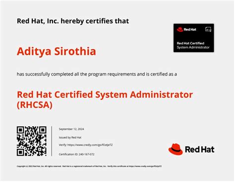 Aditya Sirothia On Linkedin Rhcsa Linux Redhat Opensource Systemadministration