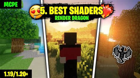 😳 Top 5 Best Shaders For Minecraft Pe 1 20 Render Dragon Shader For Mcpe Youtube