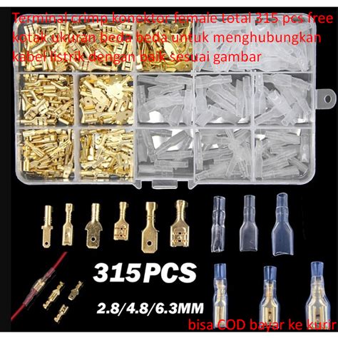 Jual Terminal Crimp Konektor Female Total Pcs Free Kotak Ukuran Beda Beda Untuk