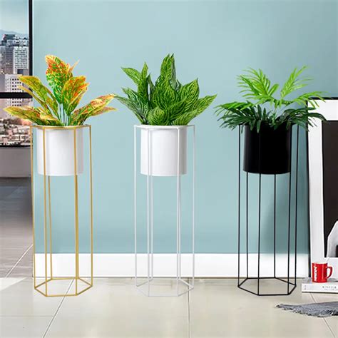 크리 에이 티브 북유럽 철 꽃 스탠드 블랙 발코니 거실 실내 바닥 식물 금속 꽃 선반 간단한 장식 꽃 스탠드식물선반 Aliexpress