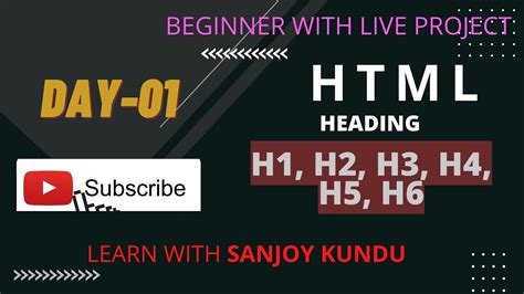 html headings html headings are defined with the h1 to h6 tags youtube