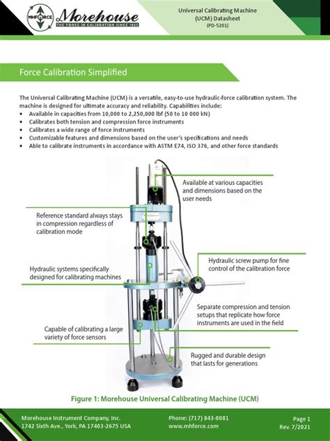 Universal Calibrating Machines Ucm Datasheet Pd 5201 Pdf