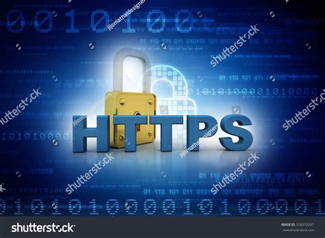 3d Image Hypertext Transfer Protocol Secure Stock Illustration