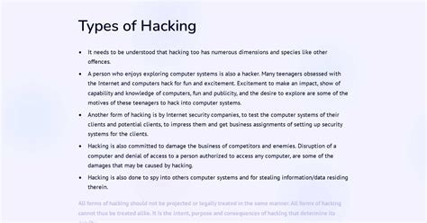 Types Of Hacking