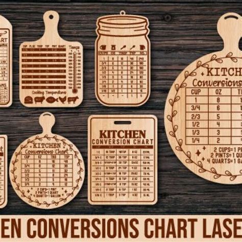 Kitchen Conversions Chart Laser Cut Etsy Uk
