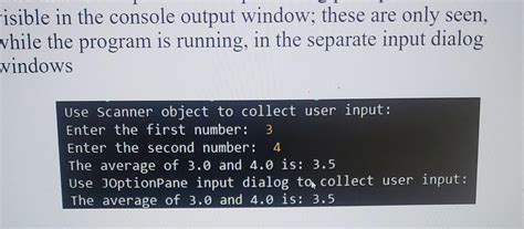 Solved Isible In The Console Output Window These Are Only
