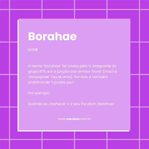 Borahae Ou I Purple You Foi Criado Pelo Taehyung 💜