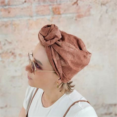 Turban Flexible Avec Fil En Coton Aspect Denim Bandeau Modulaire