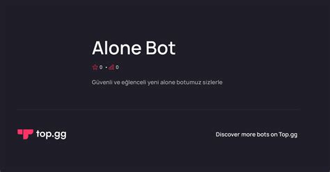 Add Alone Bot Discord Bot The 1 Discord Bot And Discord App List