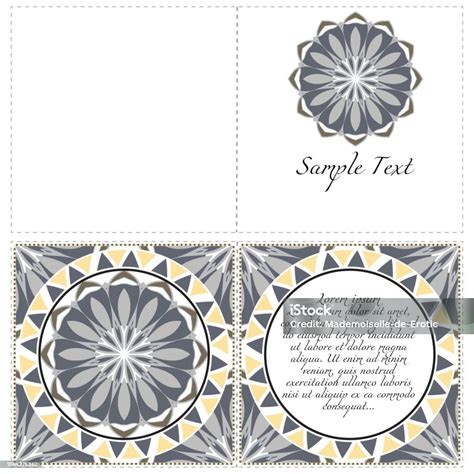 만다라 패턴으로 빈티지 초대 카드입니다 전면 및 후면입니다 아름 다운 장식입니다 벡터 일러스트입니다 0명에 대한 스톡 벡터 아트 및 기타 이미지 Istock