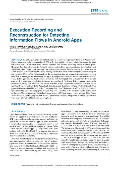 Pdf Execution Recording And Reconstruction For Detecting Information Flows In Android Apps