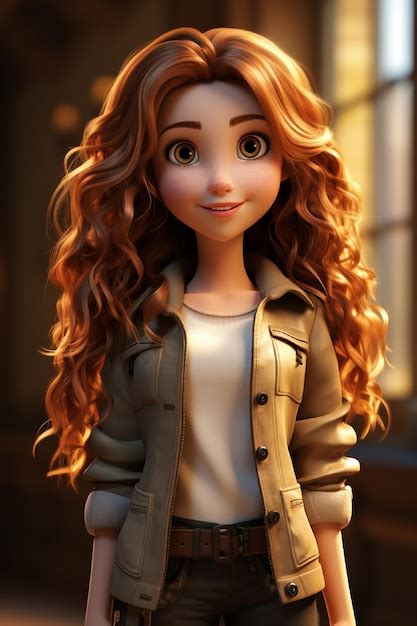 Premium Ai Image 3d Animated Girl Cute Face Generated In Ai