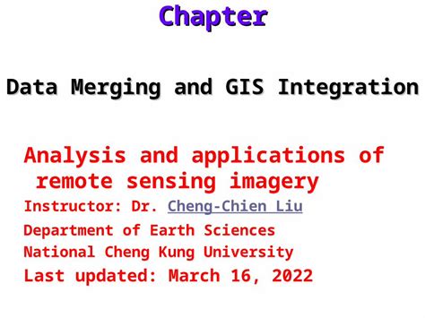 ppt data merging and gis integration analysis and applications of