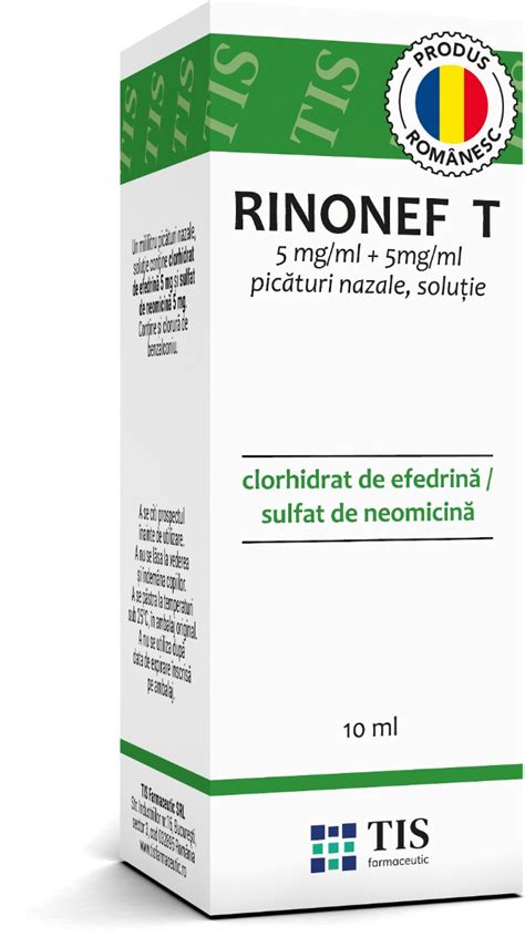 Rinonef T Picaturi Nazale 10ml Tis Farmaceutic Drmax Farmacie
