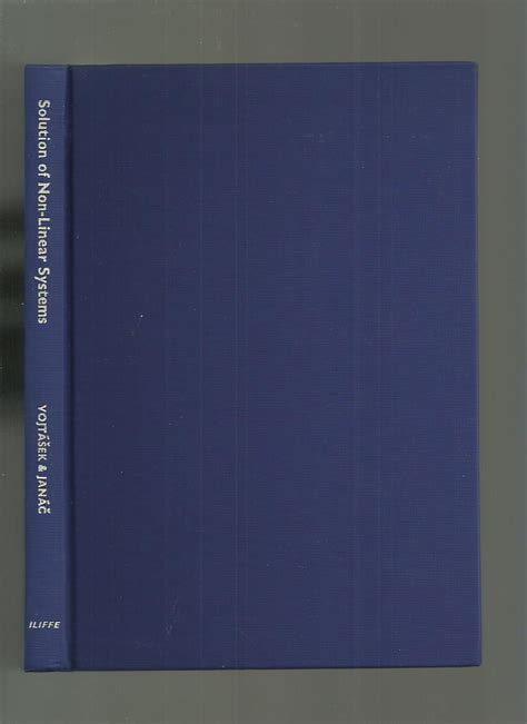 Solution Of Non Linear Systems Par Vojtasek Stanislav Janac Karel Very Good Hard Cover 1969