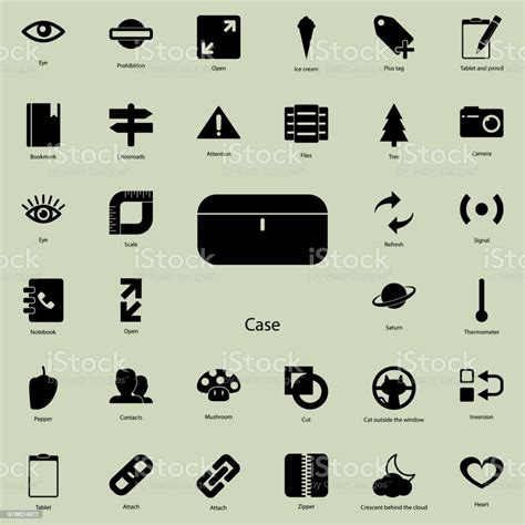 케이스 아이콘입니다 최소한의 아이콘의 자세한 설정 합니다 프리미엄 그래픽 디자인입니다 웹사이트 웹 디자인 모바일 응용 프로그램 모음 아이콘 중 하나 0명에 대한 스톡 벡터