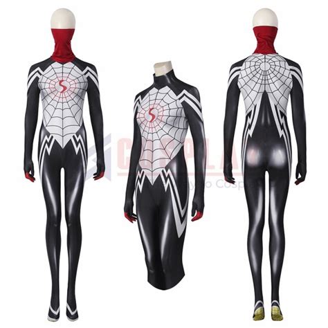 Silk Cindy Moon Zentai For Ladies Spiderman Spandex Cosplay Costumes