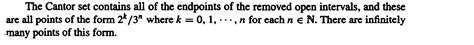 real analysis understanding how the cantor set contains the point 4