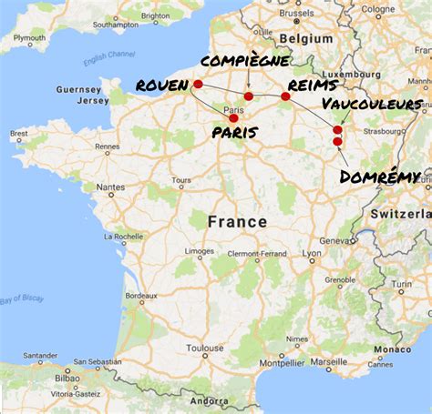 Map Of Domremy