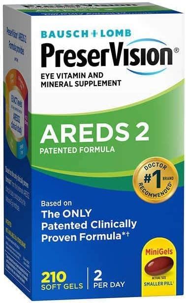 Preser Vision Areds 2 Eye Vitamin And Mineral Supplement Mineral