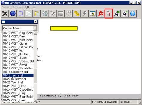 procedure to correct bad serial number with special symbol elliott support center user