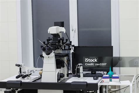 Advanced Laboratory Microscope Setup For Indepth Research And Detailed
