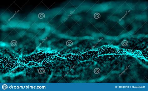 Wave Of Particles Abstract Particle Data Visualization Abstract Digital Background 4k